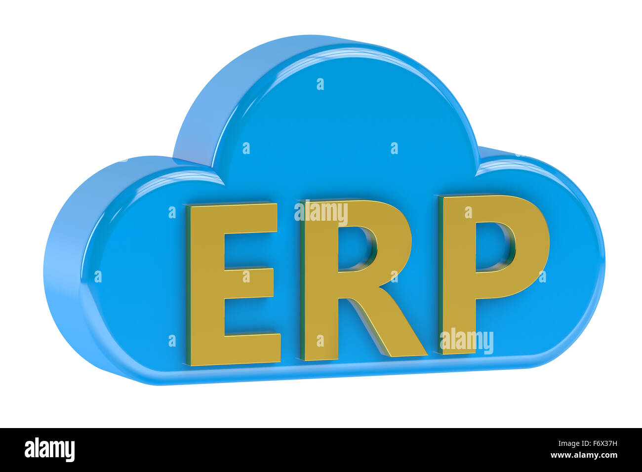 ERP Cloud service concept isolated on white background Stock Photo - Alamy