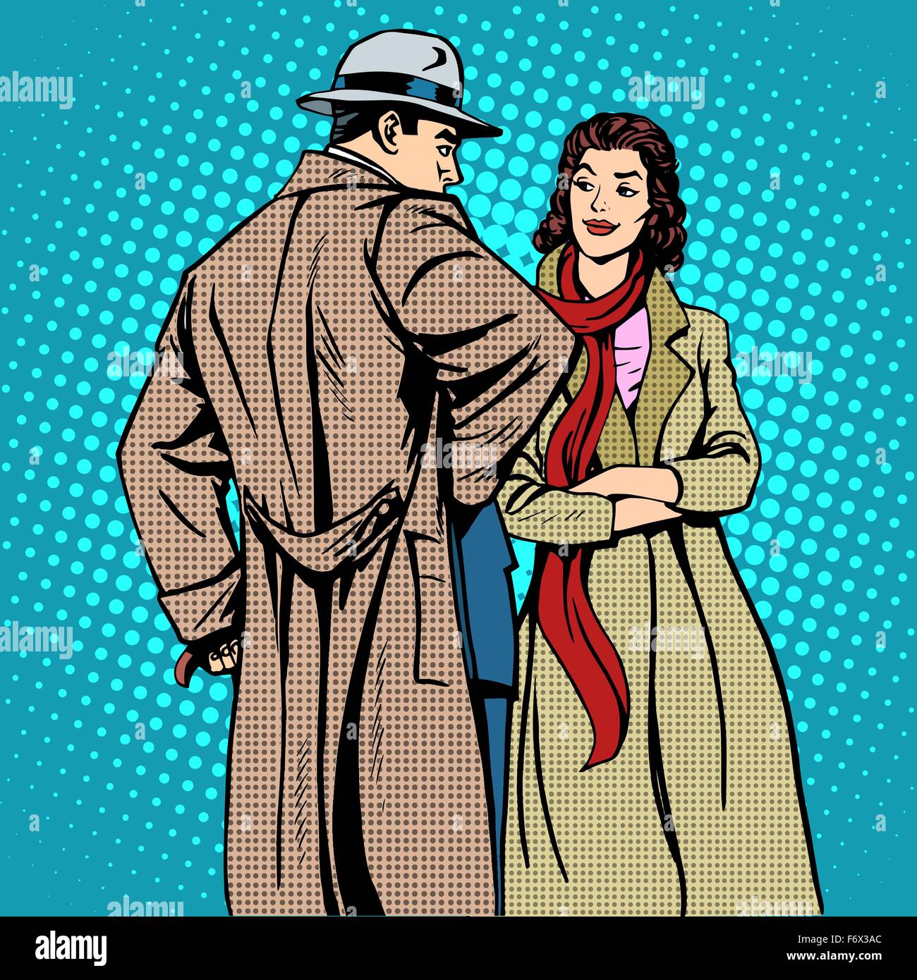 Winter coat walk Stock Vector Images - Alamy