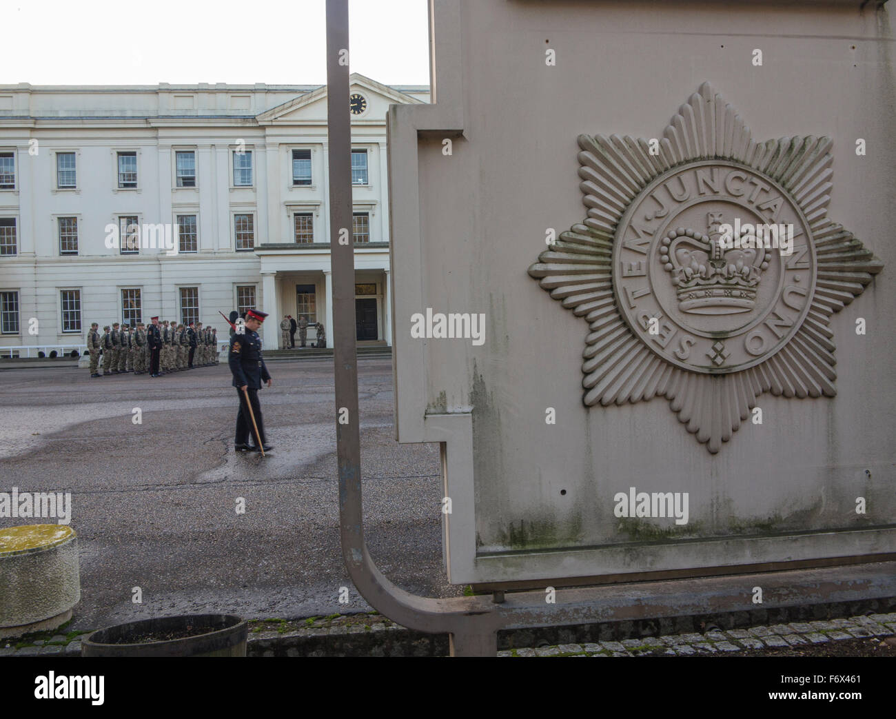 Household division training outside barracks in central london Stock ...