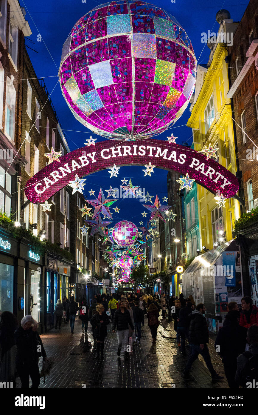 Carnaby Street Christmas lights Stock Photo - Alamy