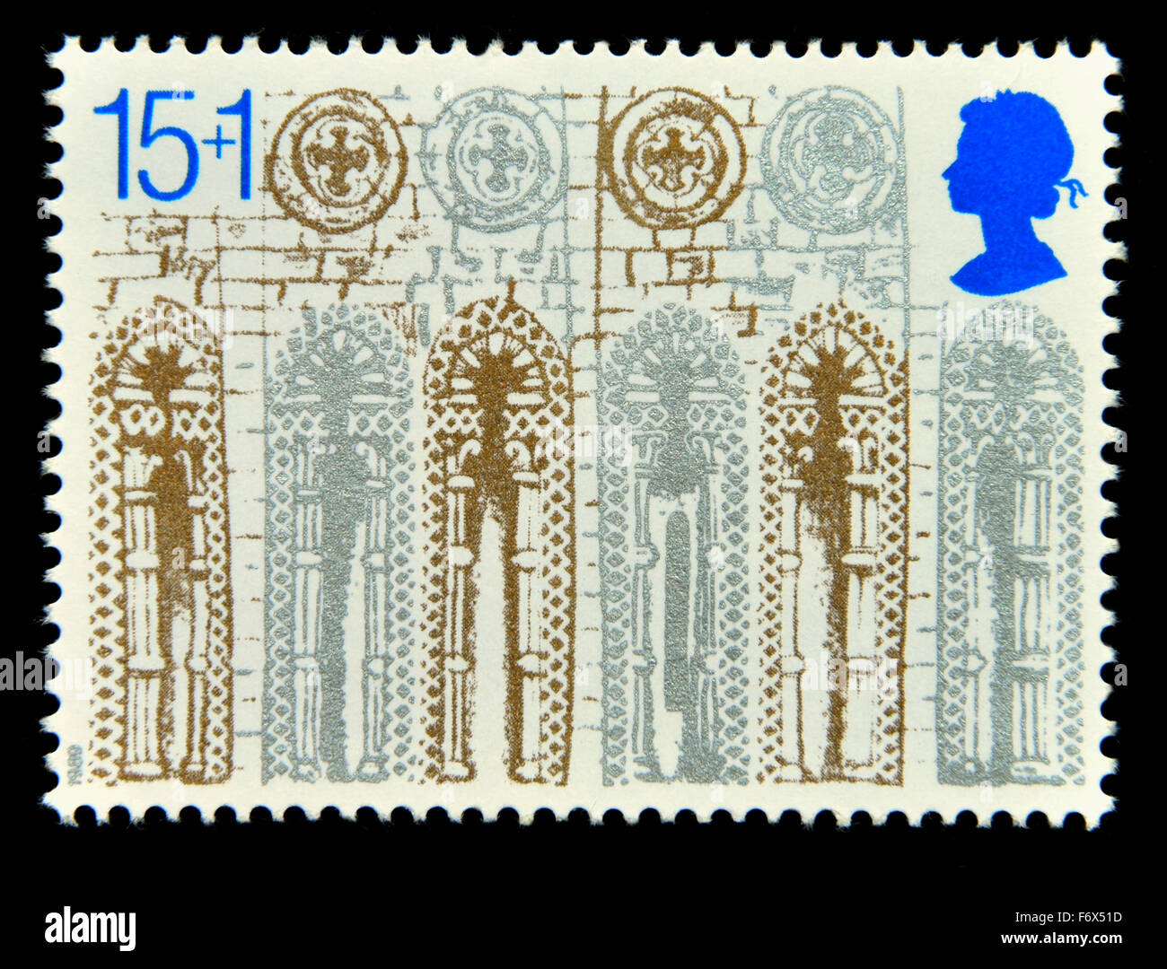 Postage stamp. Great Britain. Queen Elizabeth II. 1989. Christmas ...