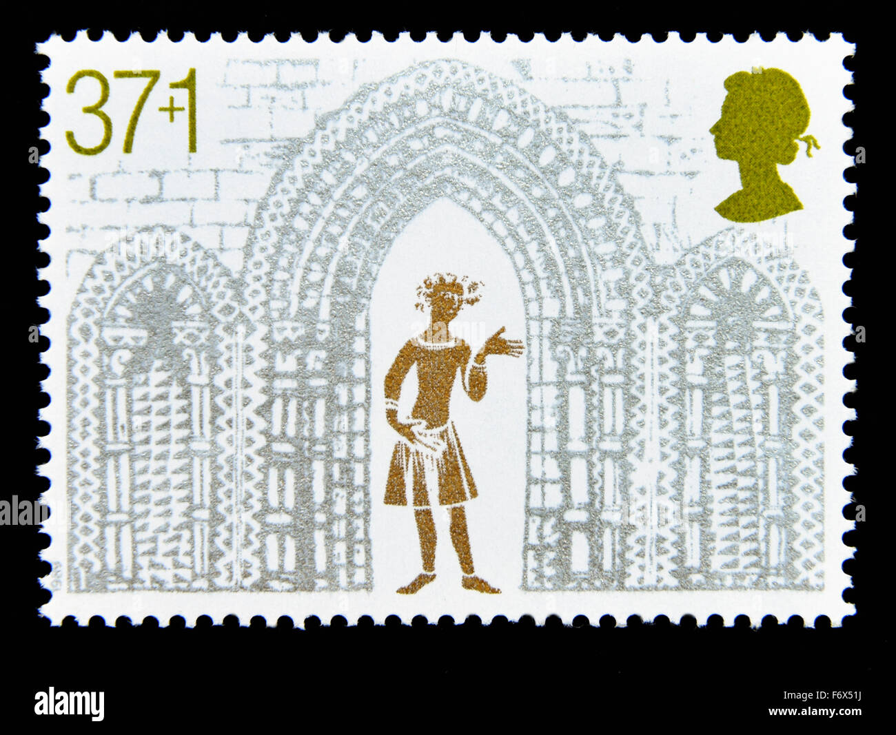 Postage stamp. Great Britain. Queen Elizabeth II. 1989. Christmas ...