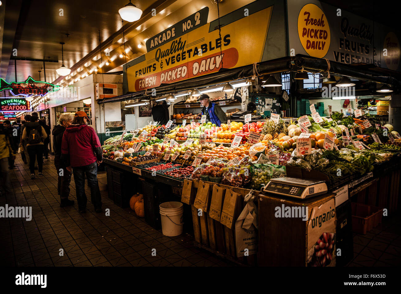 Pike Place Market Produce, Seattle Washington state Stock Photo - Alamy