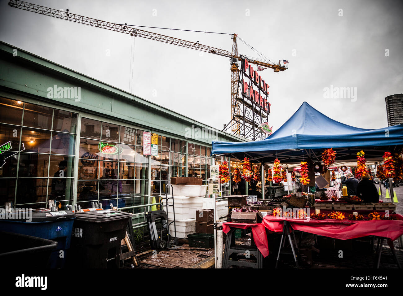 Public Market Neon sign. Seattle, Washington state Stock Photo - Alamy