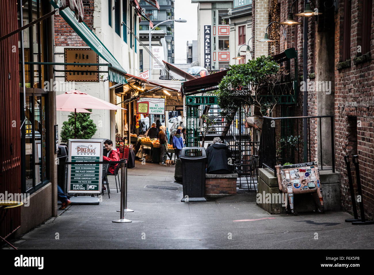Seattle Post Alley, Washington State Stock Photo - Alamy