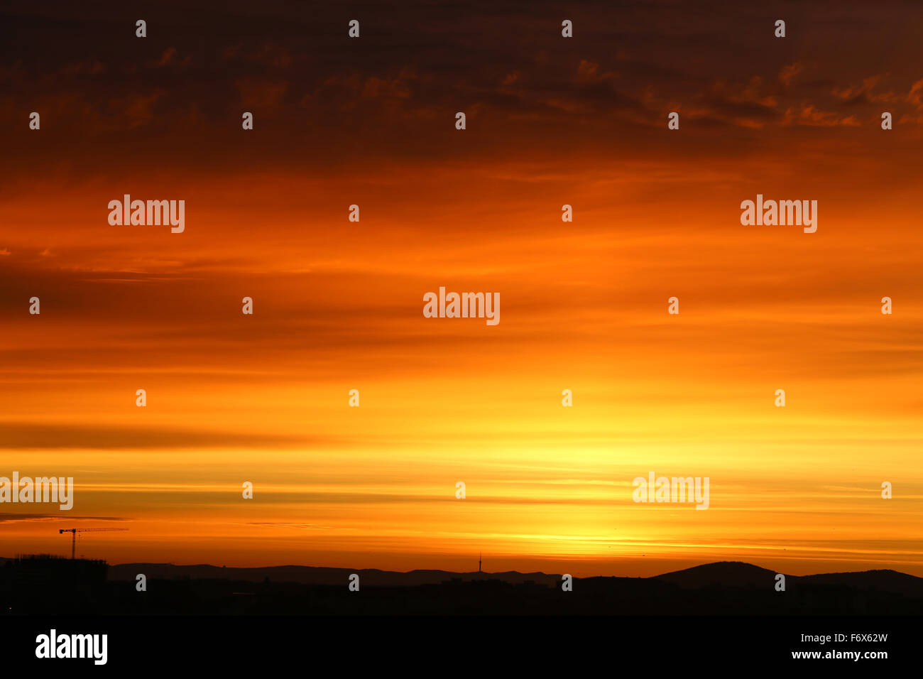 Beautiful sunsets in the sky is photographed close-up Stock Photo - Alamy