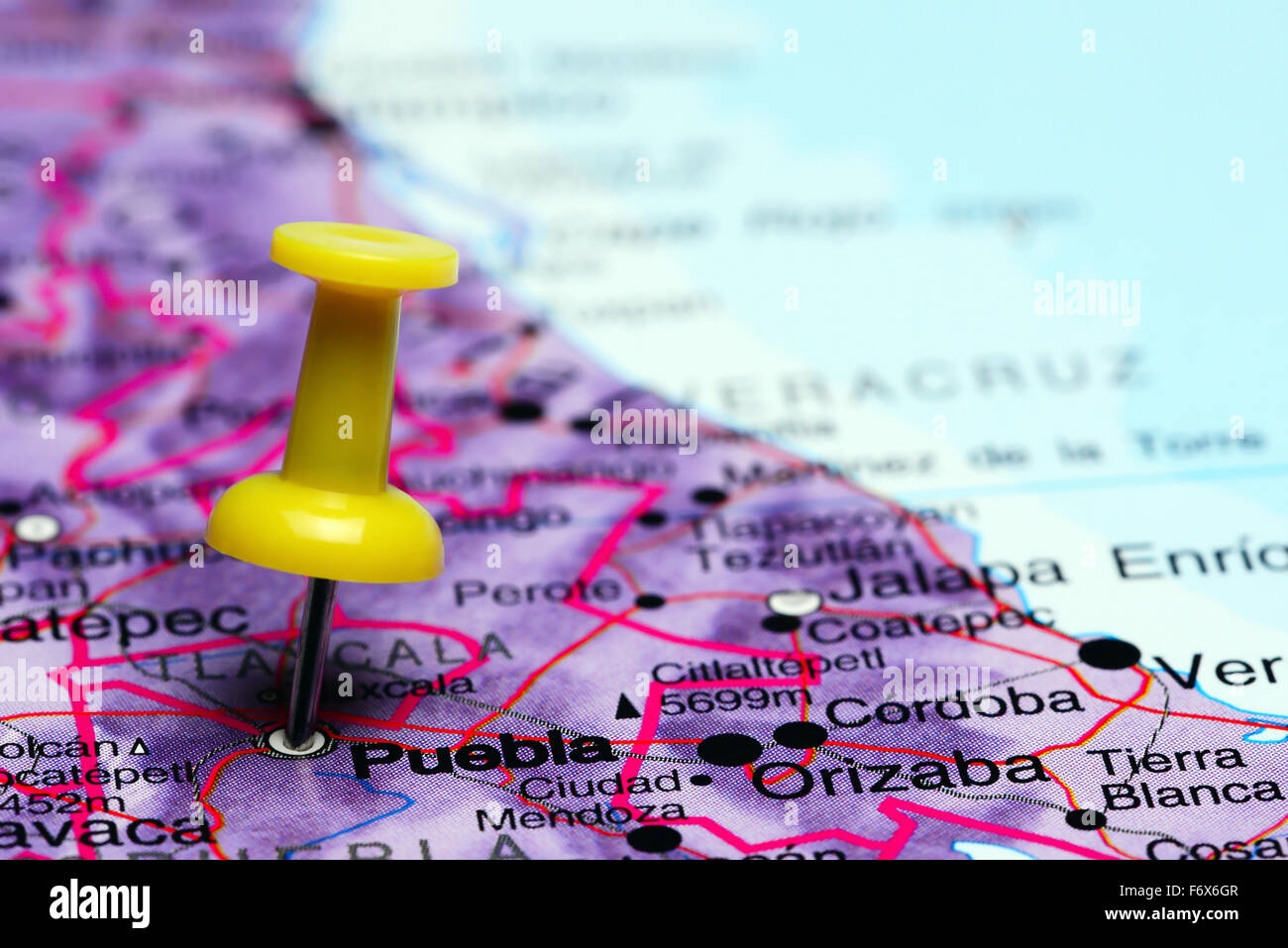 Puebla mexico on a map hi-res stock photography and images - Alamy