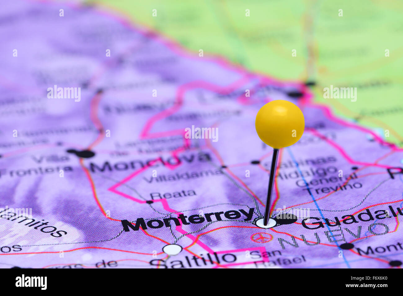 Map of monterrey hi-res stock photography and images - Alamy