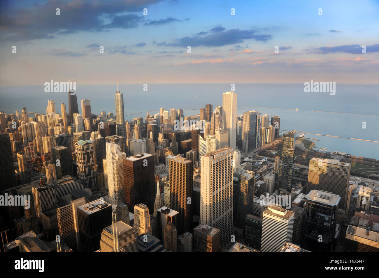Aerial view of downtown Chicago in late afternoon Stock Photo - Alamy