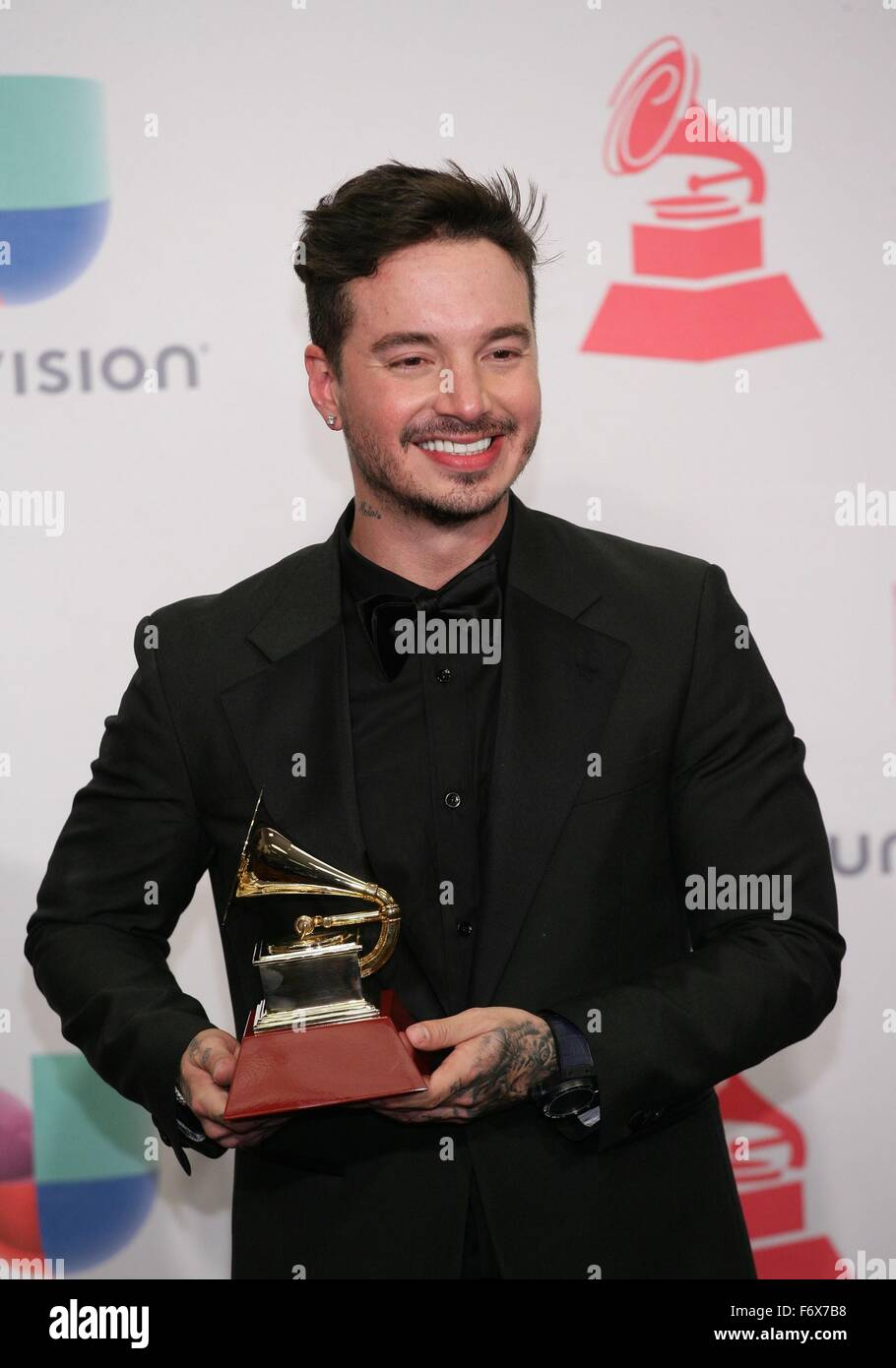 Las Vegas, NV, USA. 19th Nov, 2015. J Balvin in the press room for 16th ...