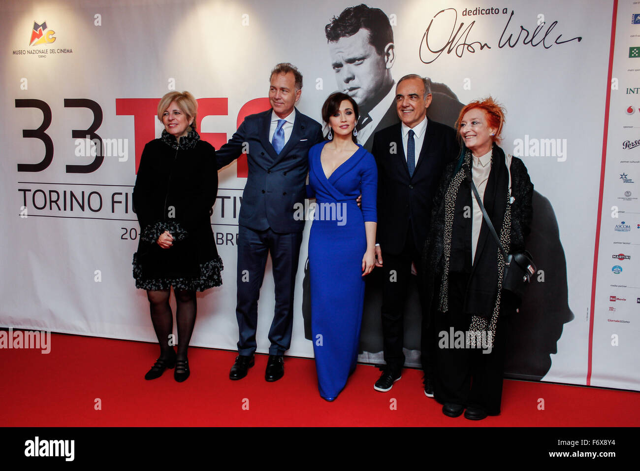Turin, Italy. 20th Nov, 2015. On red carpet at opening ceremony of the ...