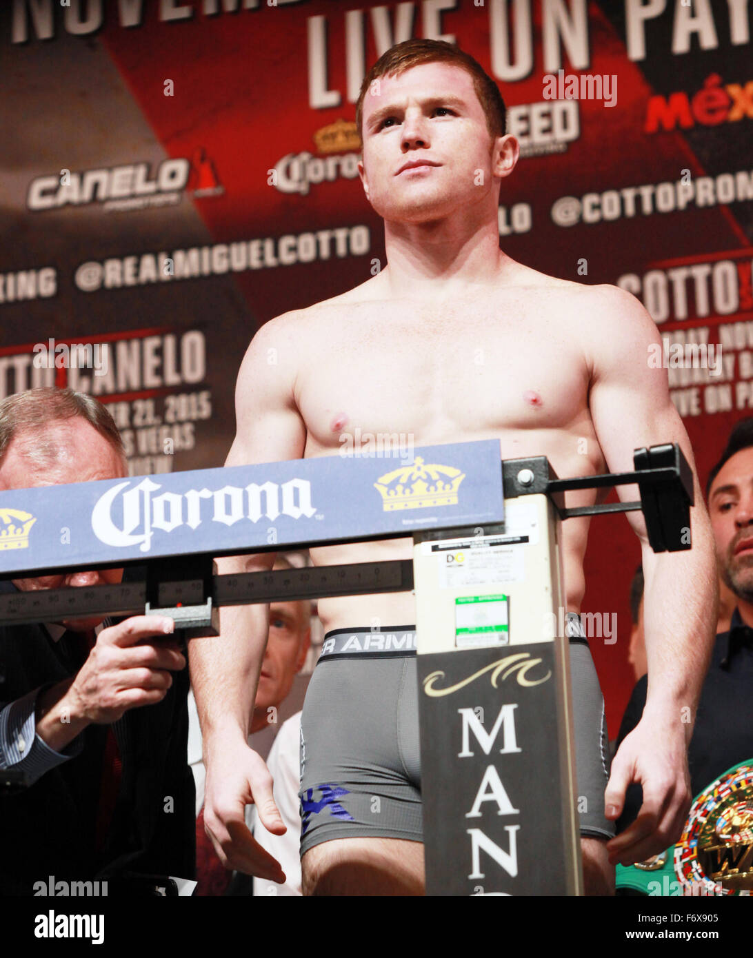 Las Vegas, Nevada, USA. 20th Nov, 2015. Boxer Saul Canelo Alvarez ...