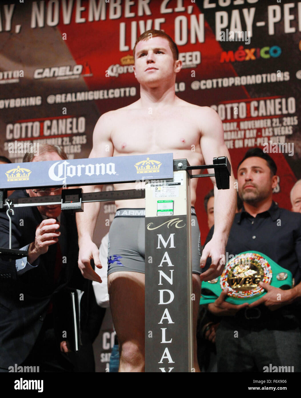 Las Vegas, Nevada, USA. 20th Nov, 2015. Boxer Saul Canelo Alvarez ...