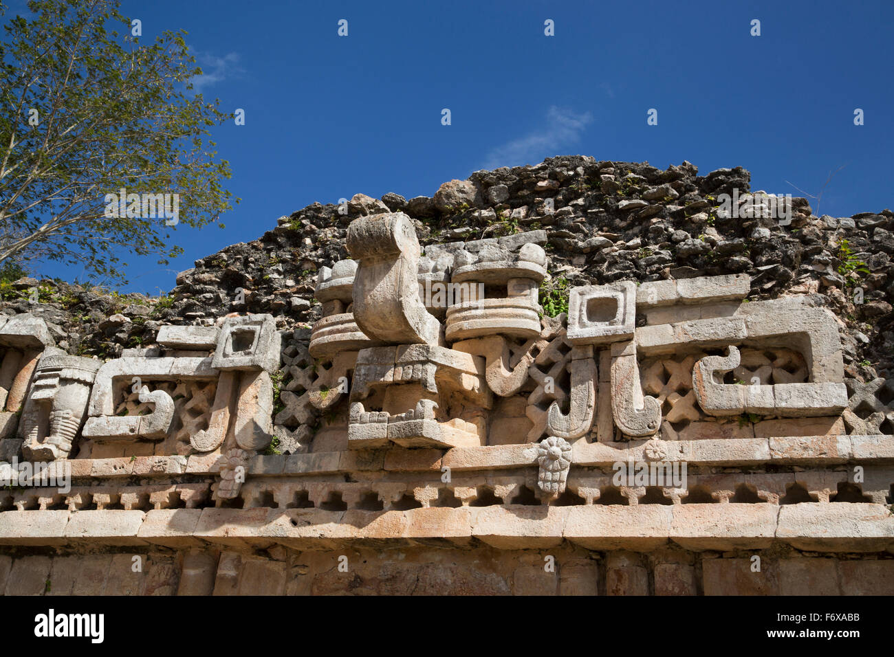Chac Mask (Rain God), The Palace, Labna, Mayan Ruins; Yucatan, Mexico ...
