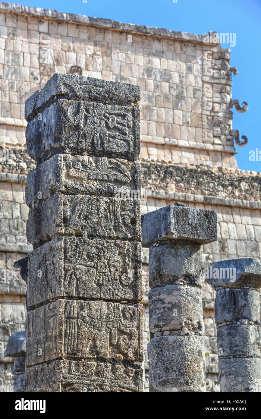 Columns adorned with carved animal deities, Group of a Thousand Columns ...