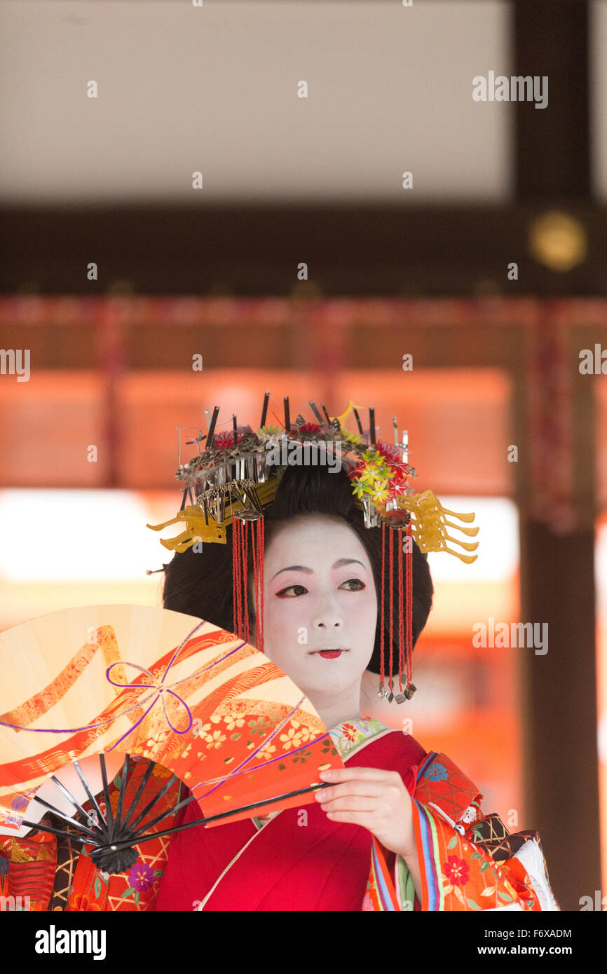 November 26, 2014 Japan Kyoto Aoi Tayu makes her debut as a Tayu at ...