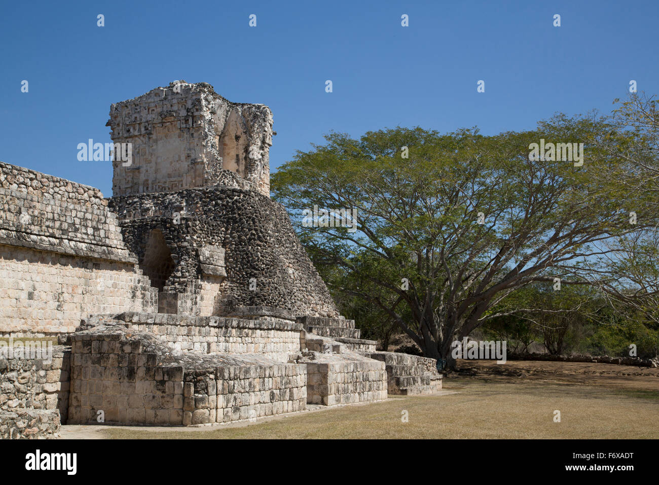 Painted Vault Temple, Dzibilnocac Mayan archaeological ruins, Chenes ...