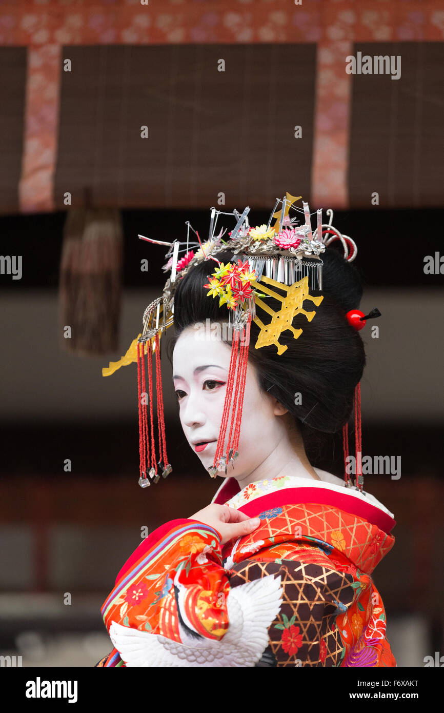 November 26, 2014 Japan Kyoto Aoi Tayu makes her debut as a Tayu at ...