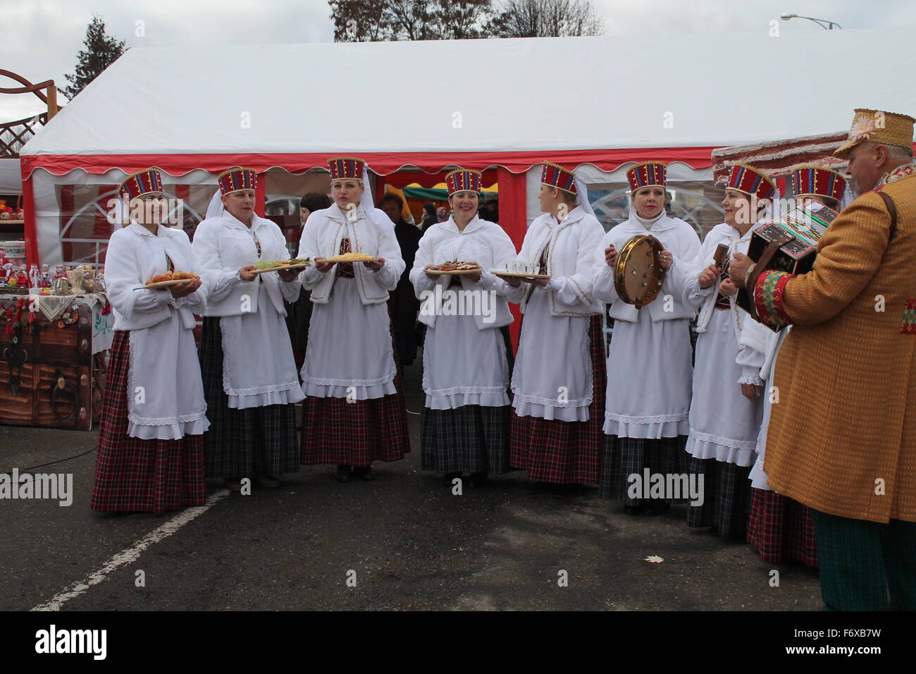 traditional Belorussian greeting of great guests on celebration of new ...