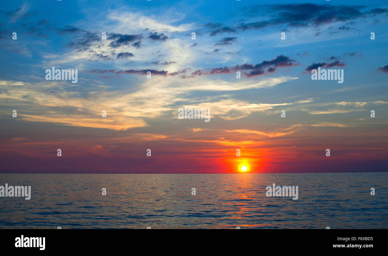 Beautiful sky and sunset at the Sea Stock Photo - Alamy
