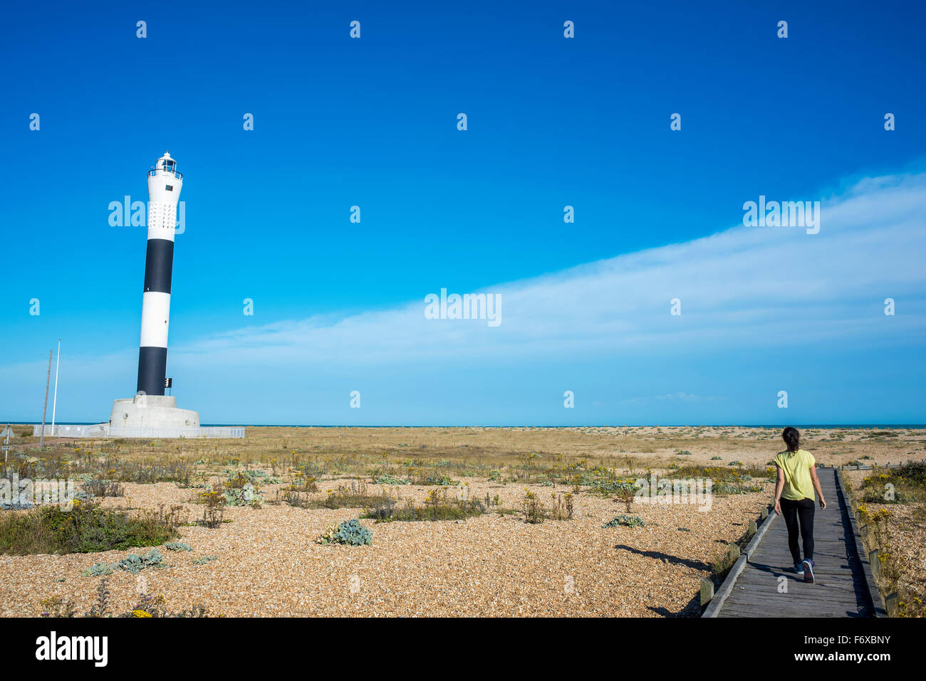 Dungeness lighthouse; Dungeness, Kent, England Stock Photo - Alamy