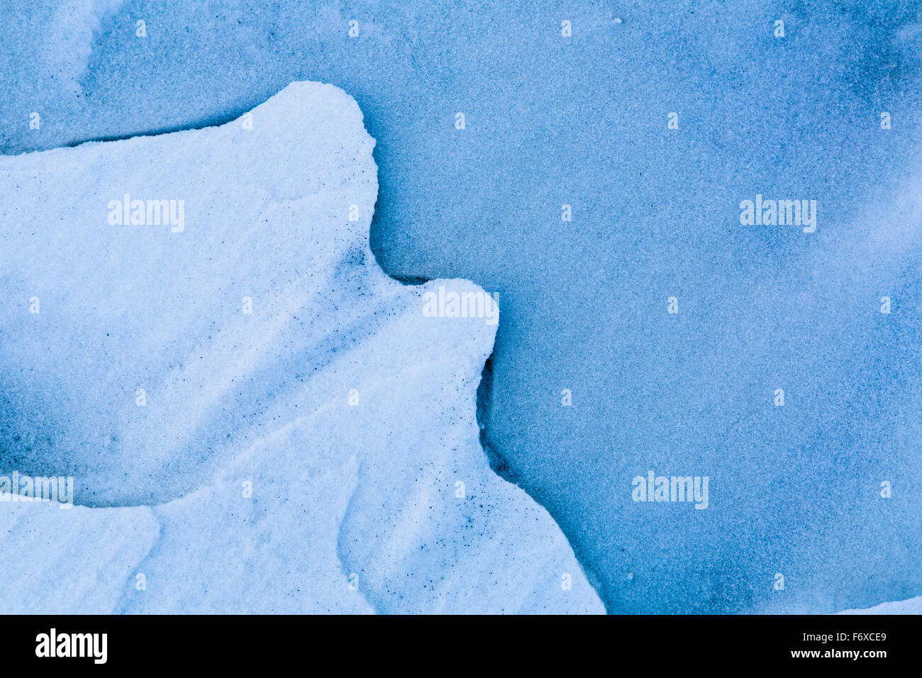 Detail view of hard packed windblown snow, Barrow, North Slope, Arctic ...