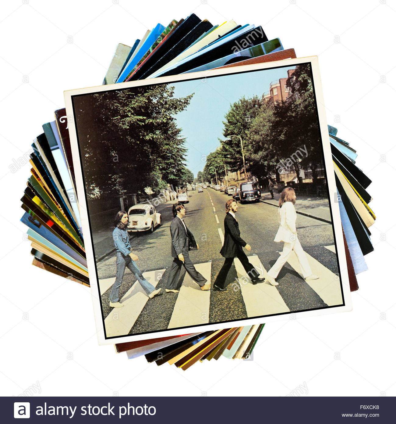 The Beatles 1969 Album Abbey Road Stack Of Lp Records England Stock