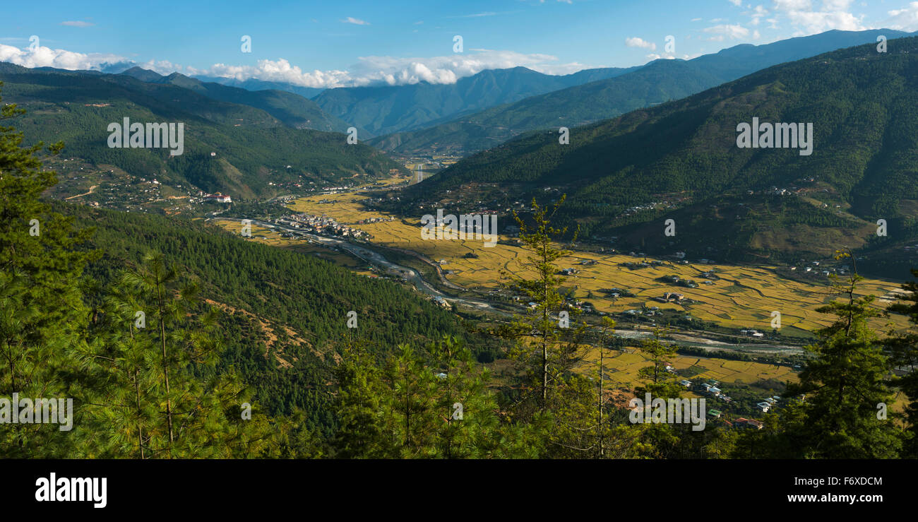 Landscape of the Paro Valley; Paro, Bhutan Stock Photo - Alamy