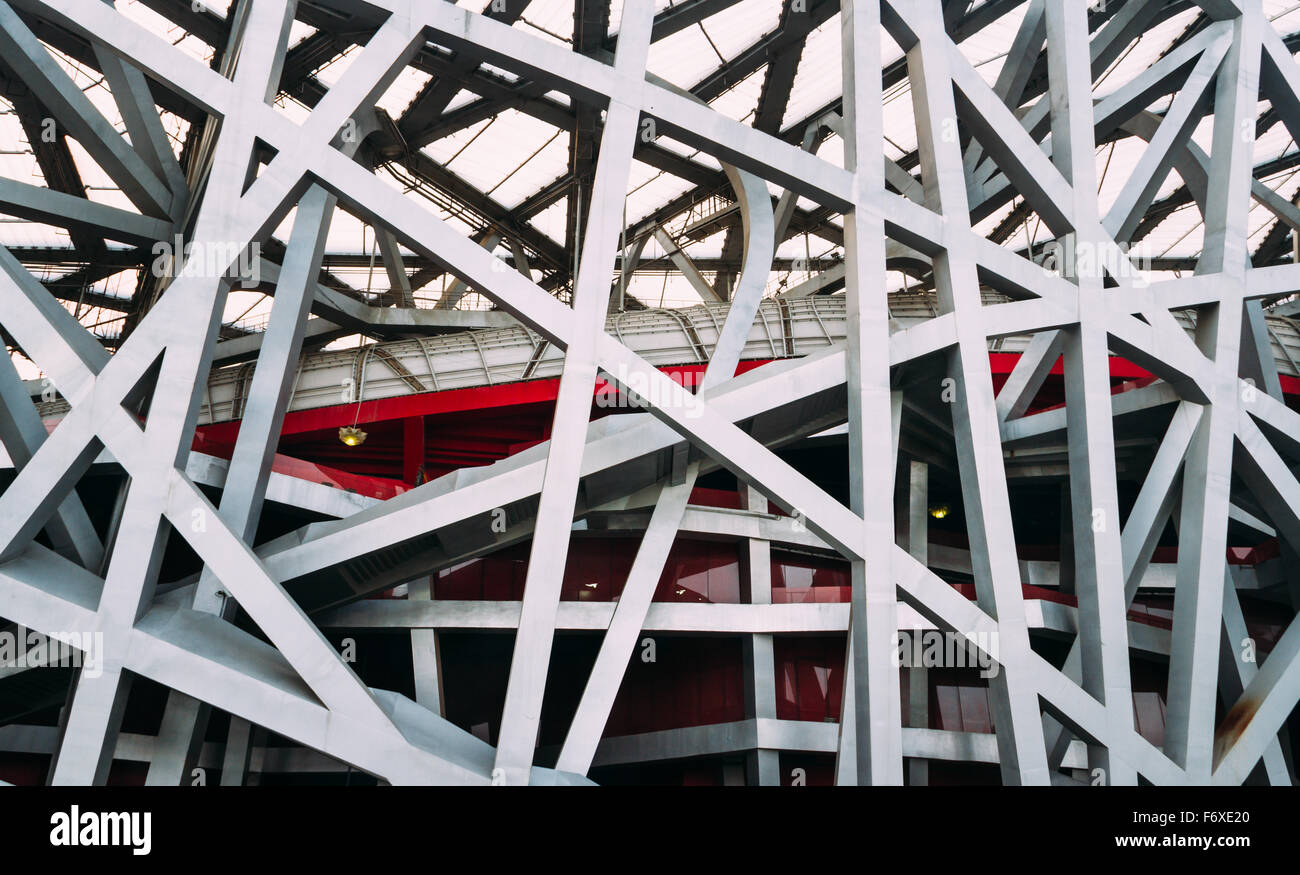 Beijing, China - May, 2013: The view of Chinese National Stadium in the ...