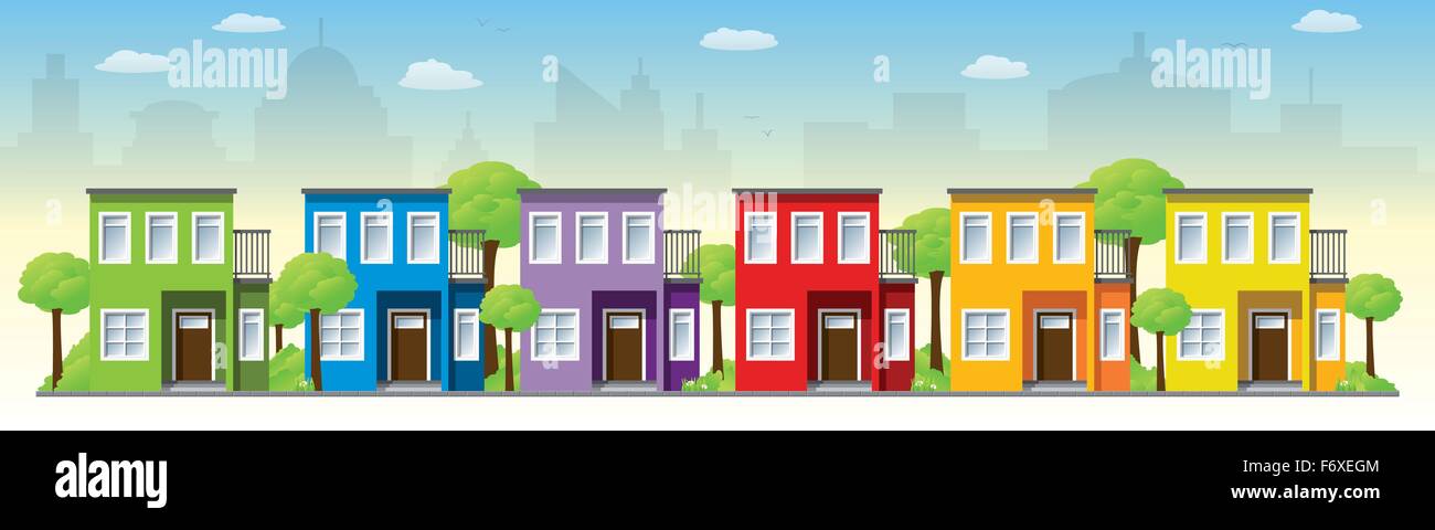 Suburbs background Stock Vector Images - Alamy