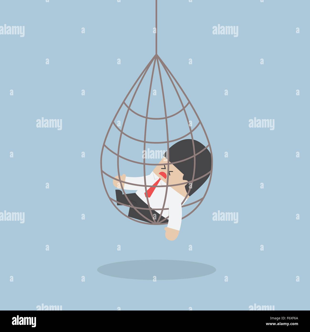 Net man caught trap Stock Vector Images - Alamy