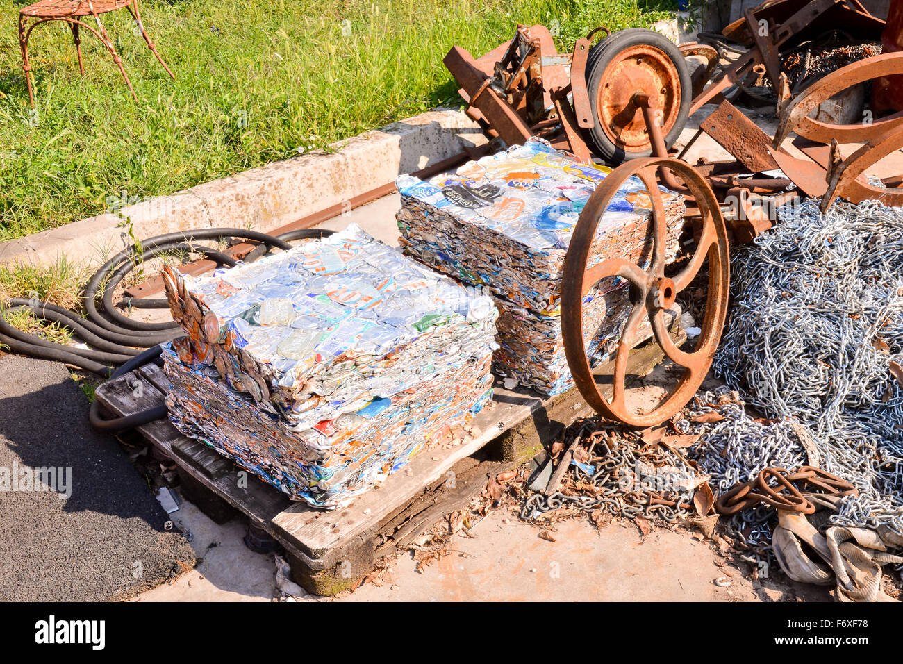 Metal Ready for Recycling Stock Photo - Alamy