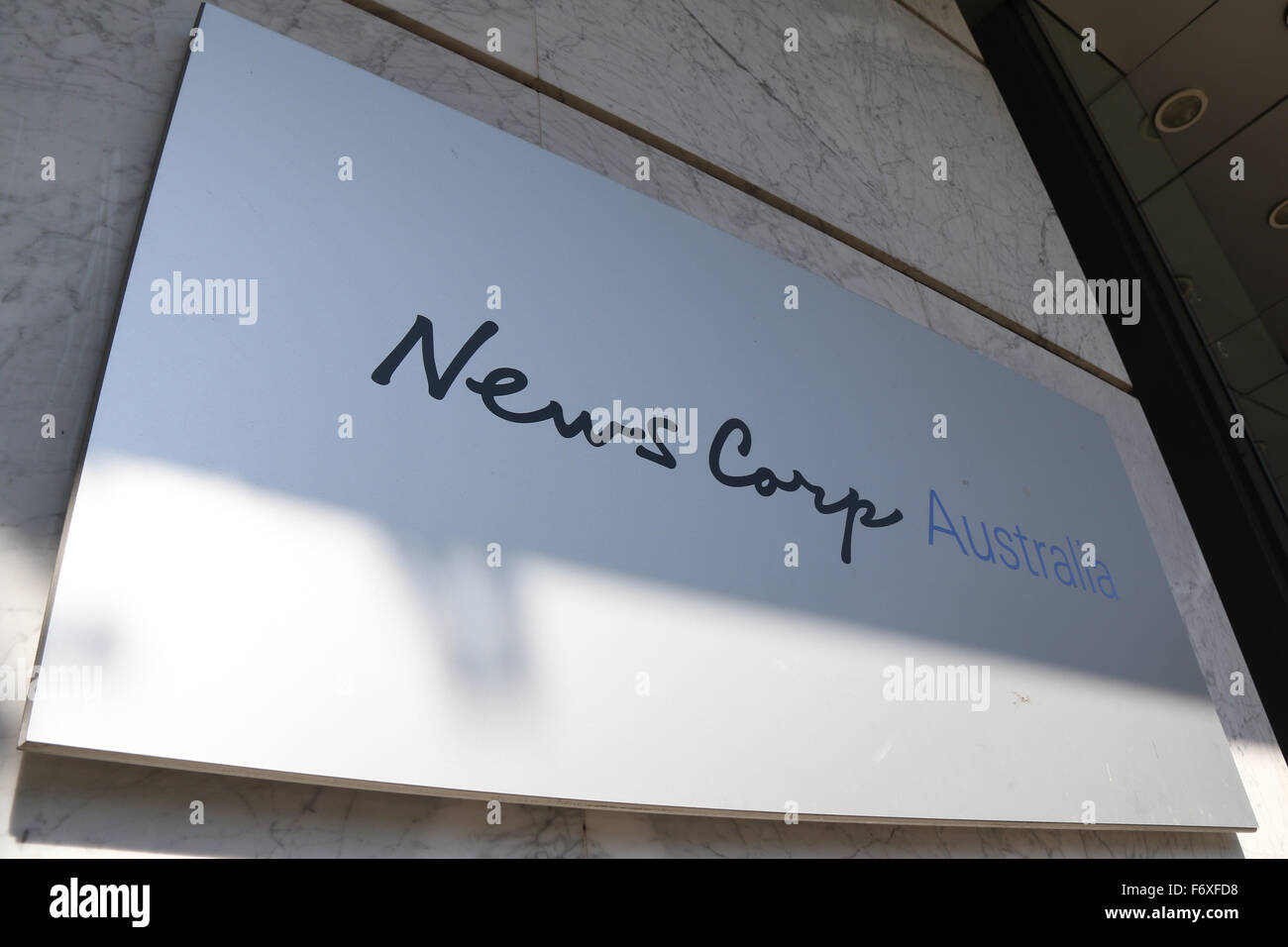 NewsCorp Australia signage at the offices at 2 Holt Street, Surry Hills ...