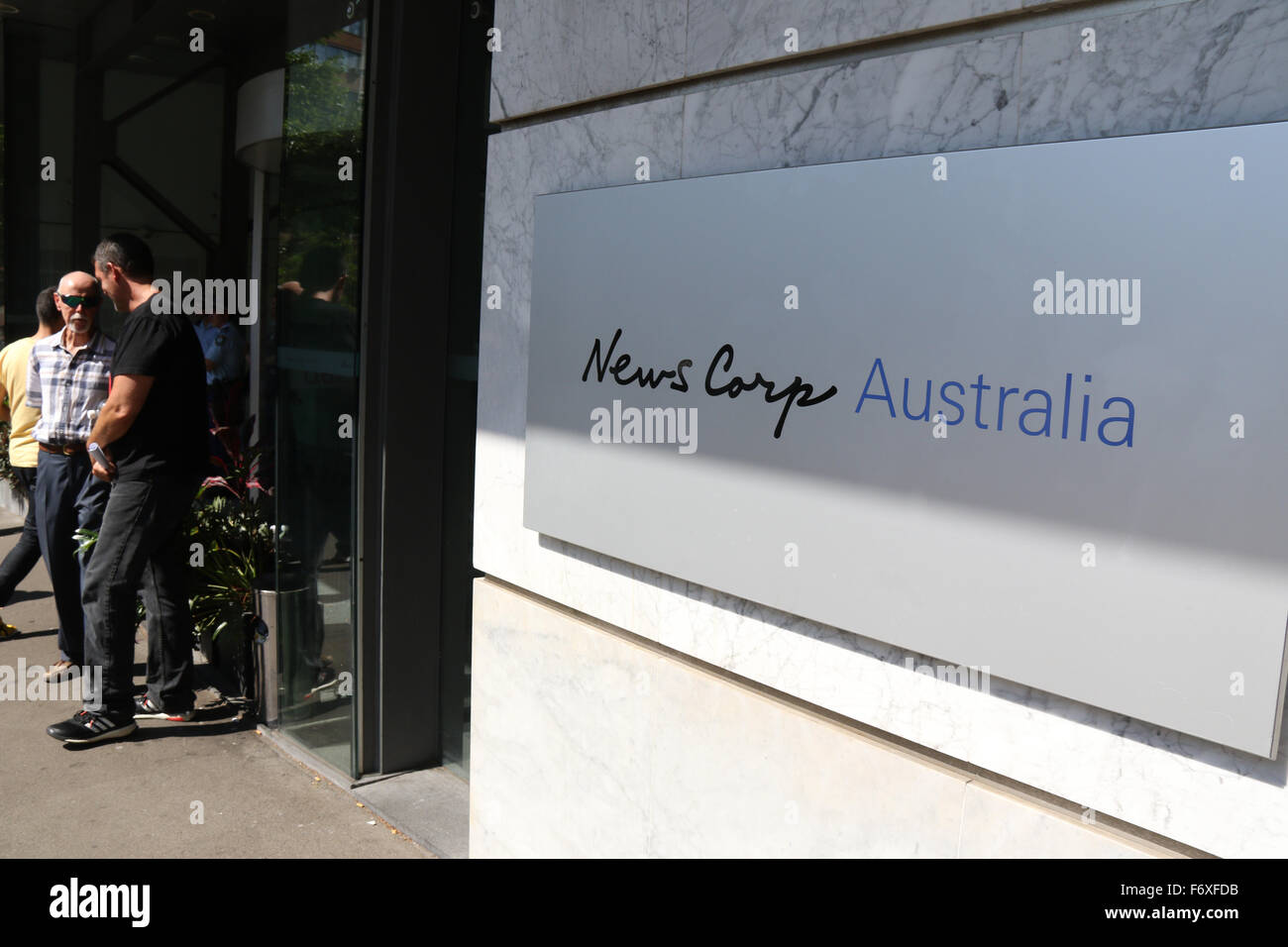 NewsCorp Australia signage at the offices at 2 Holt Street, Surry Hills ...