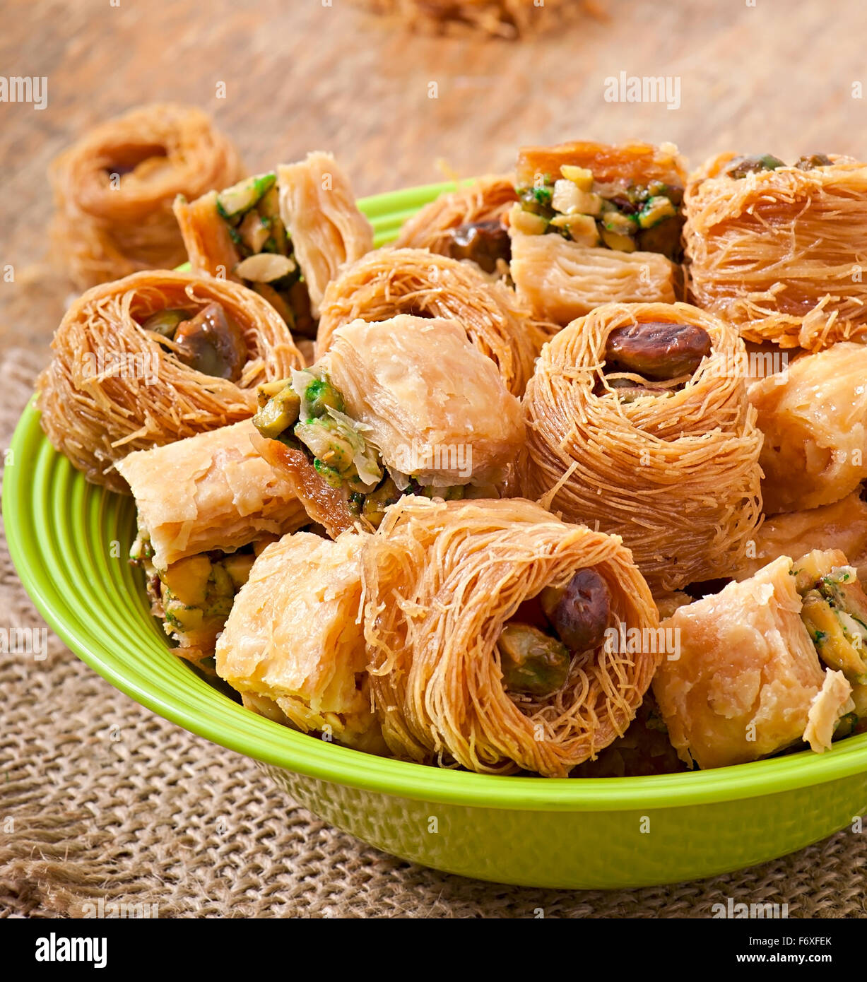 Eastern sweets on plate Stock Photo - Alamy