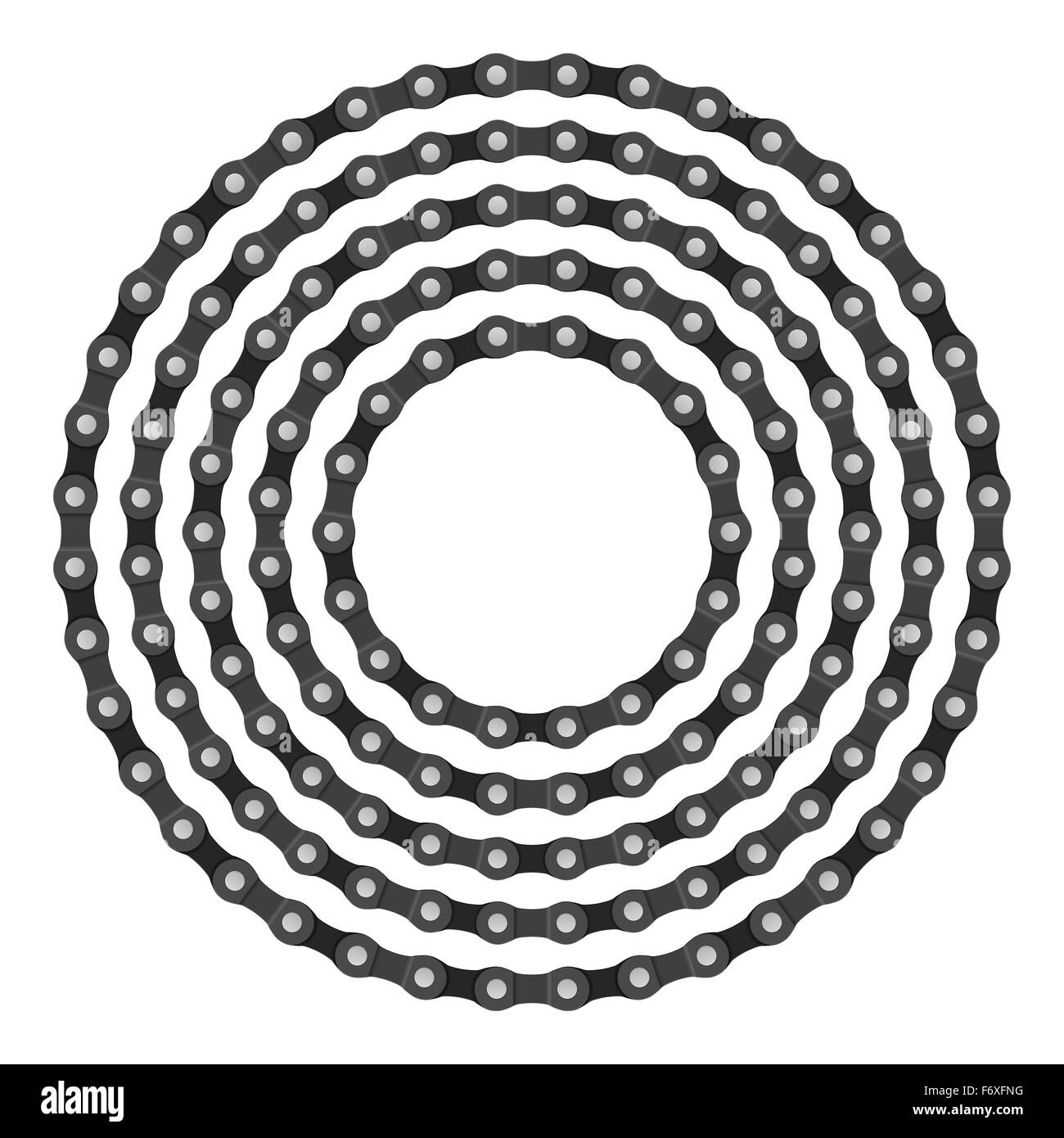Bike chain circle on a white background Stock Photo - Alamy