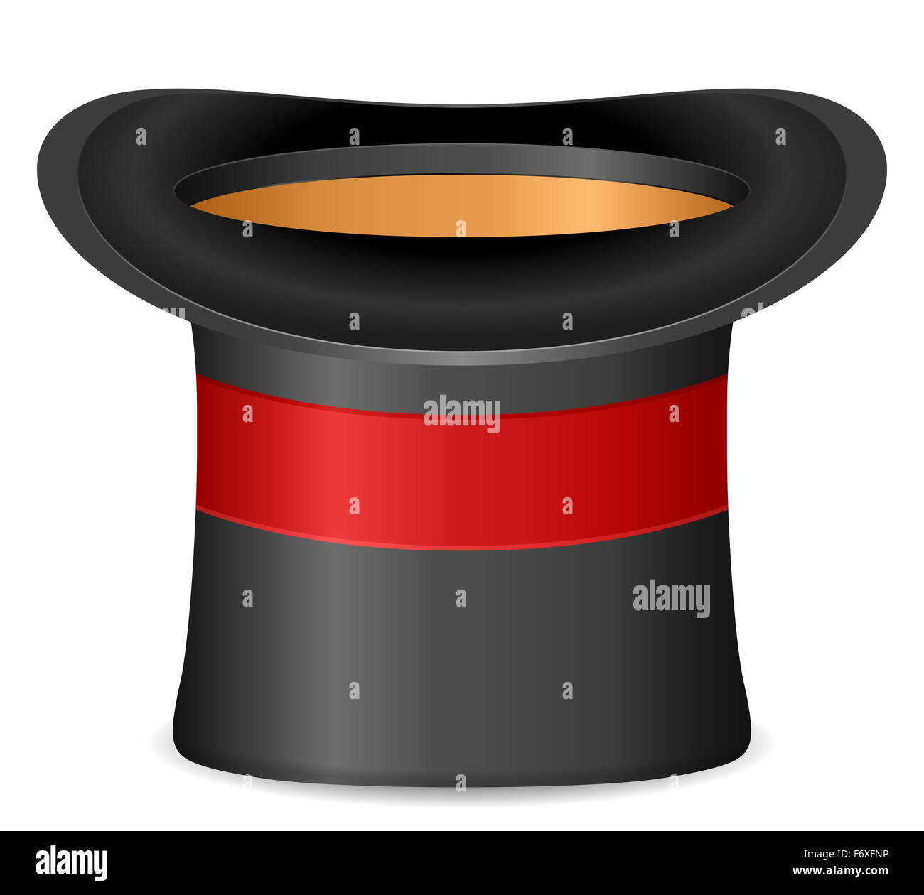 Cylinder hat on a white background Stock Photo - Alamy