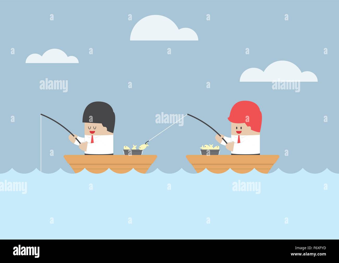 Stealing fish Stock Vector Images - Alamy