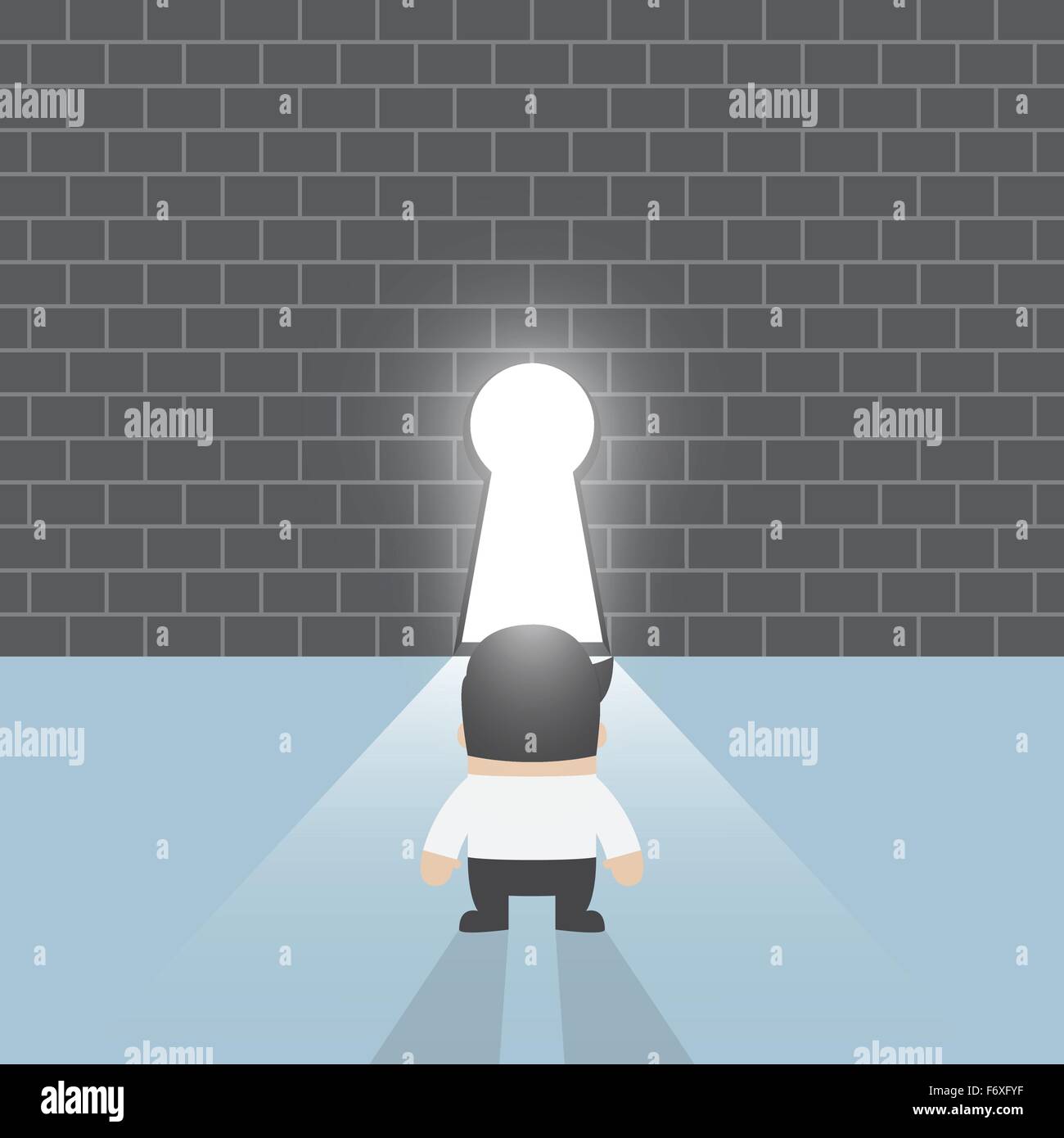 Keyhole in the wall Stock Vector Images - Alamy