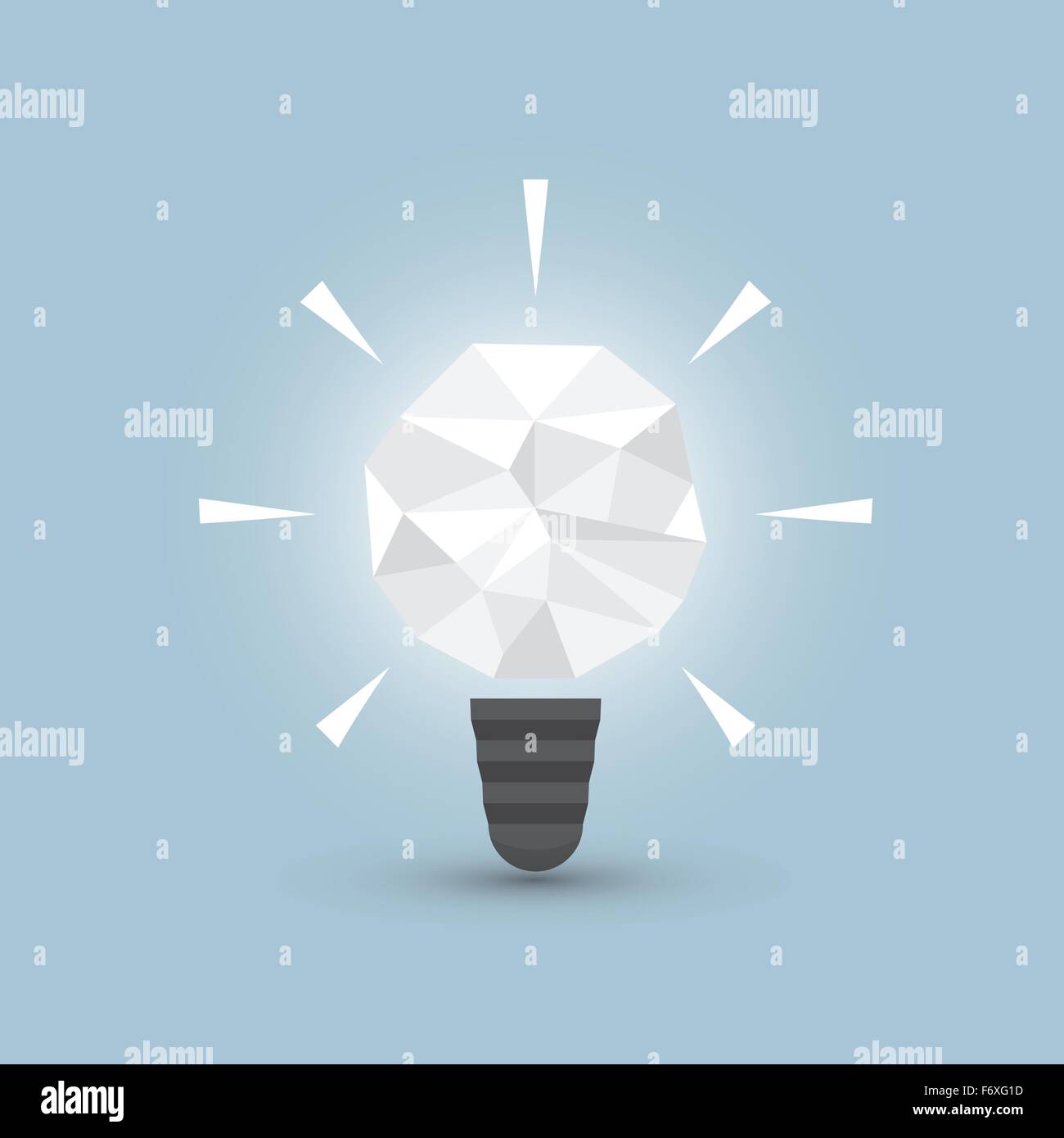 Crumpled paper light bulb Stock Vector Images - Alamy