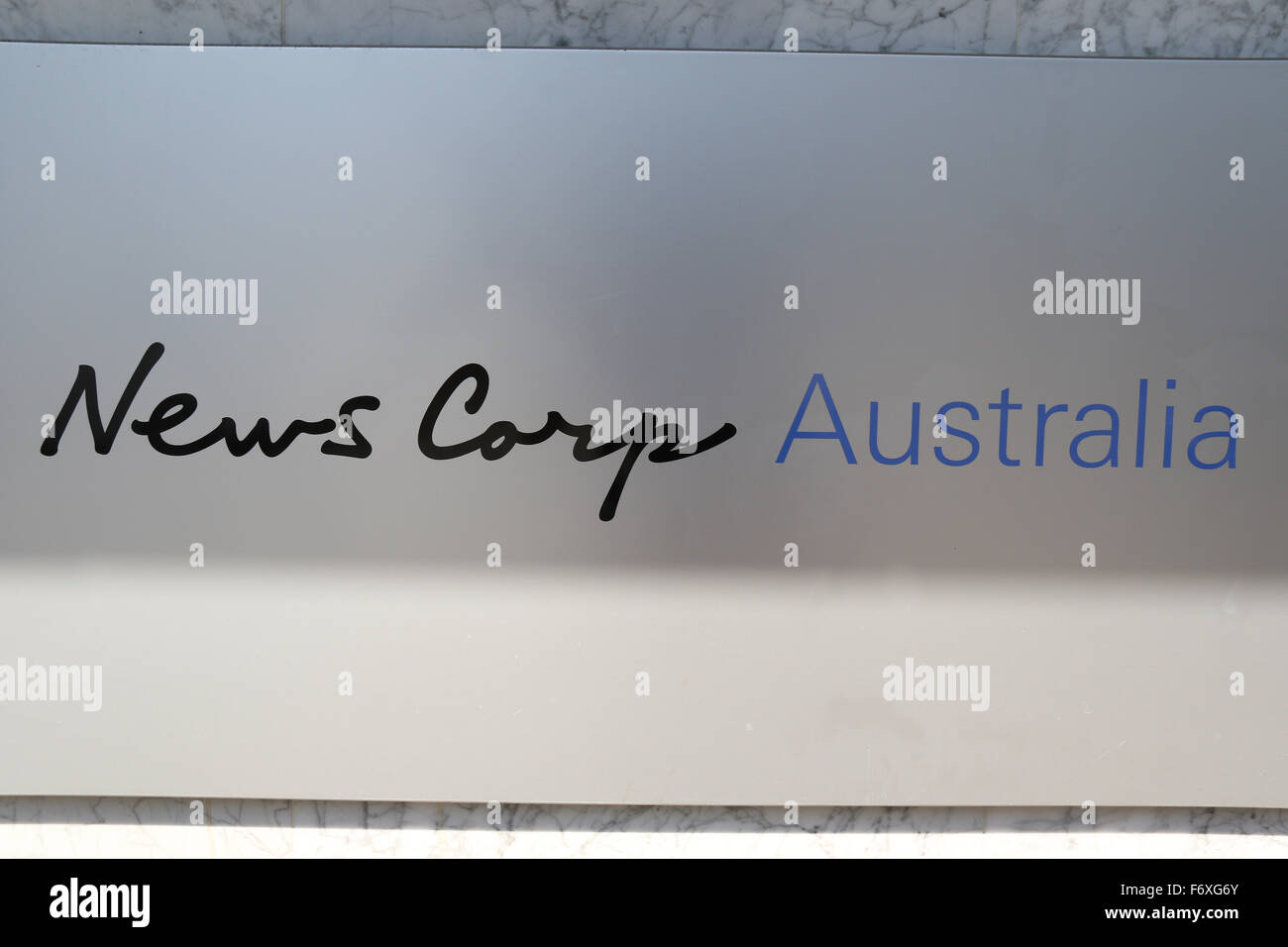 NewsCorp Australia signage at the offices at 2 Holt Street, Surry Hills ...