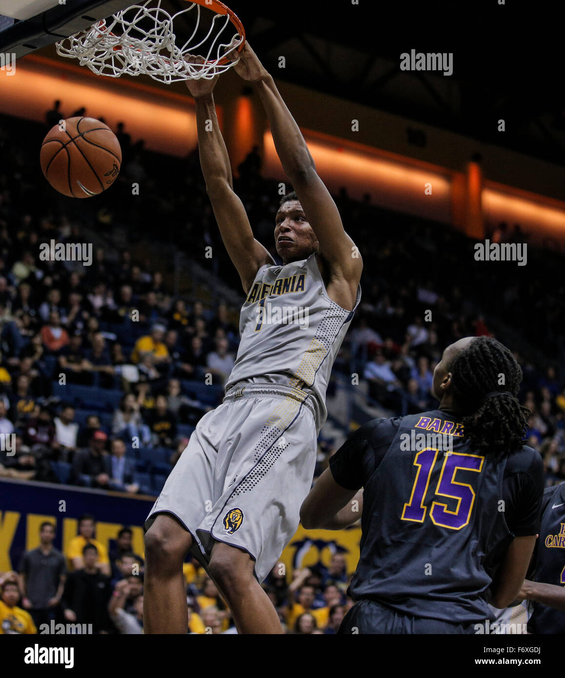 Berkeley USA CA. 20th Nov, 2015. California F # 1 Ivan Rabb had 14 ...
