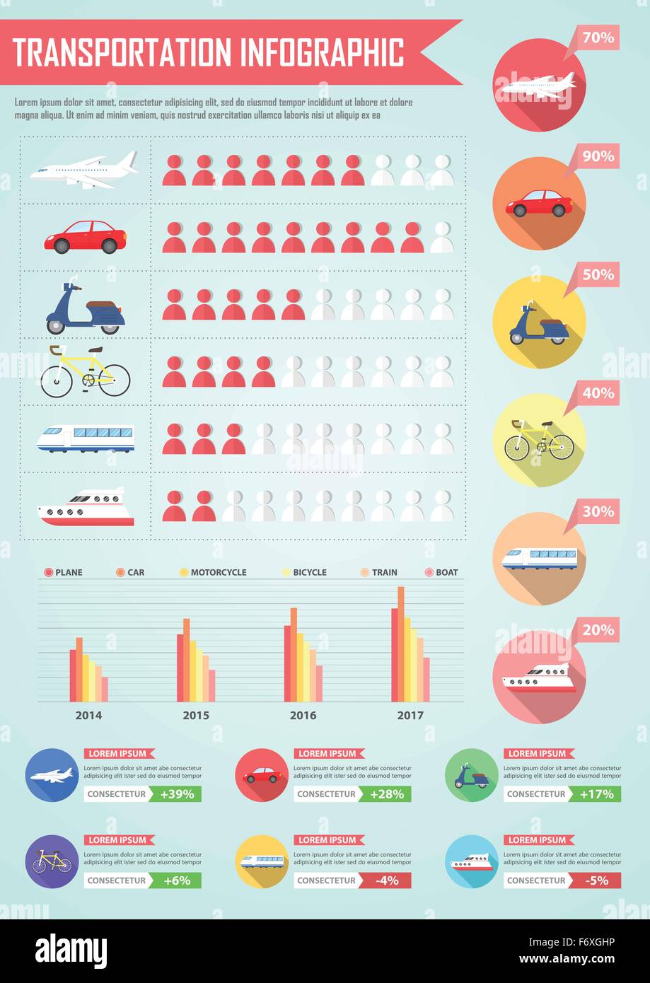 Transportation infographic hi-res stock photography and images - Alamy