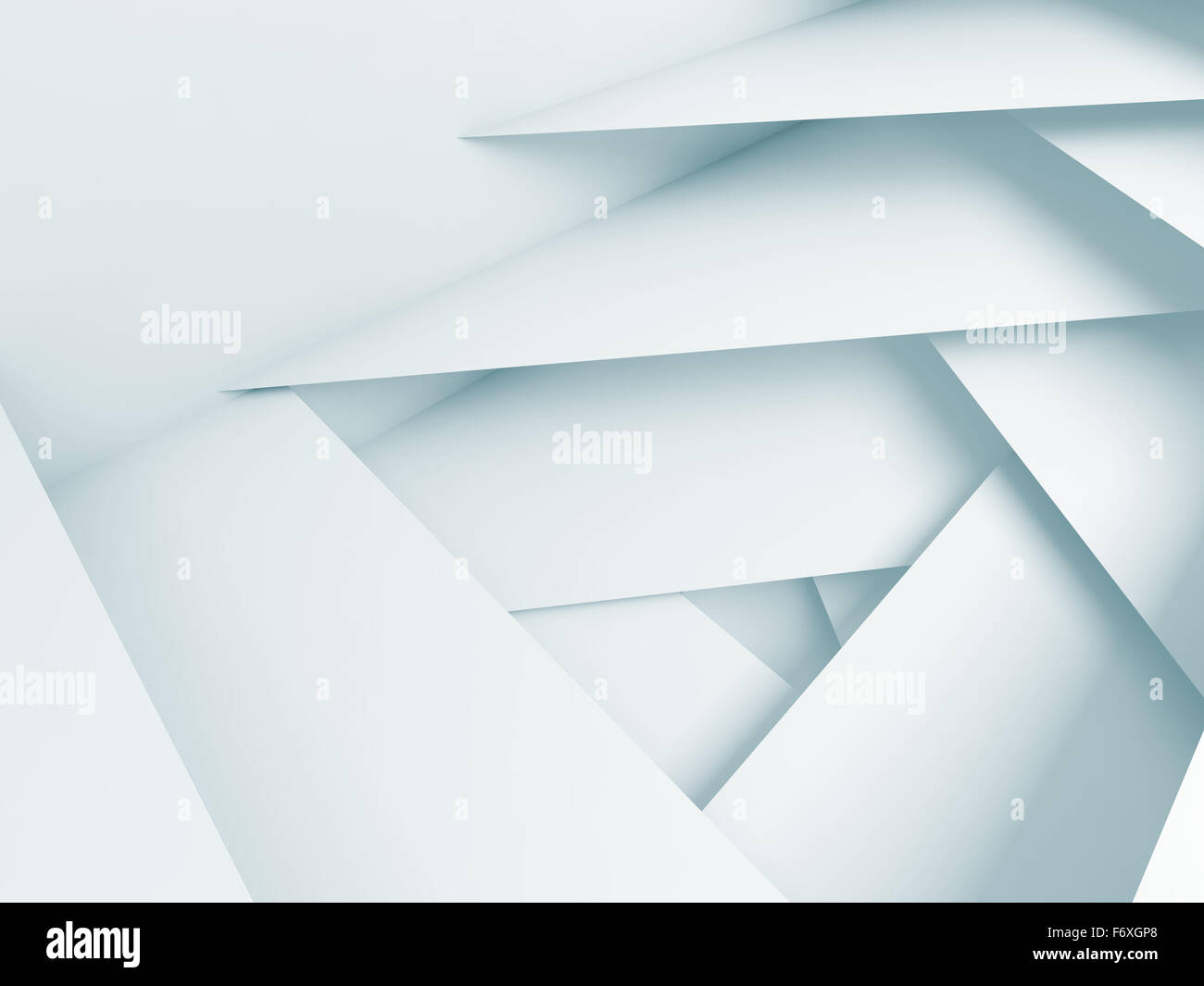 Abstract geometric background, light blue layers pattern, soft shadows ...