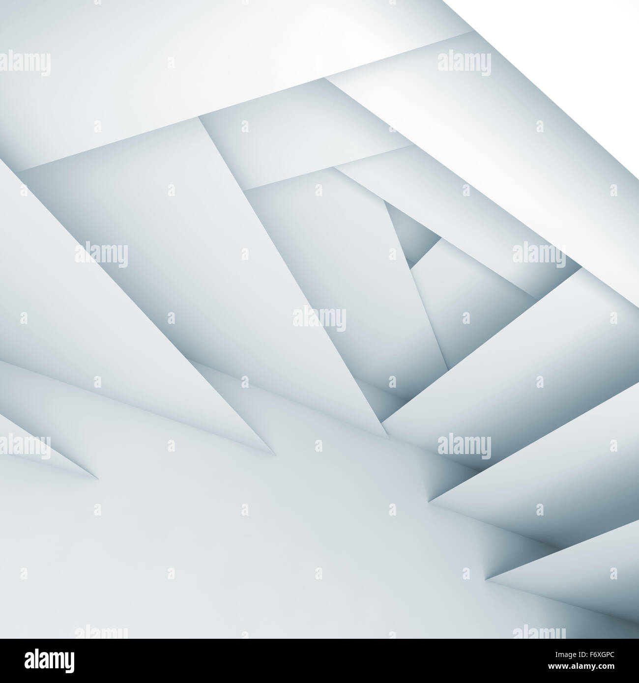 Abstract geometric background, light blue layers pattern and soft ...