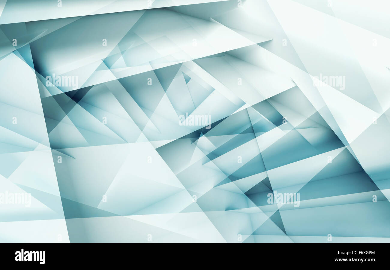 Abstract digital geometric background with blue layers pattern, 3d ...