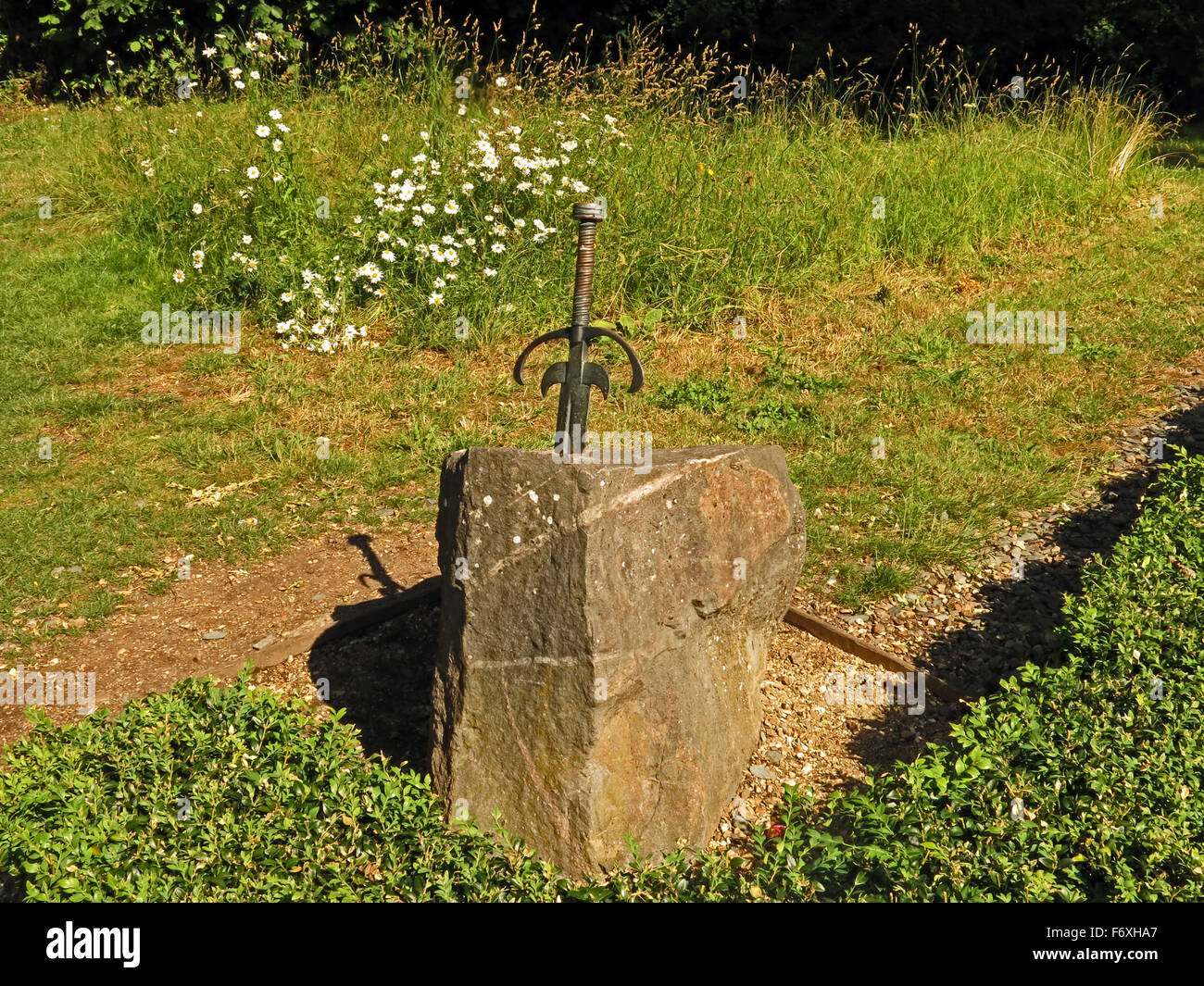 Excalibur the sword in the stone High Resolution Stock Photography and ...