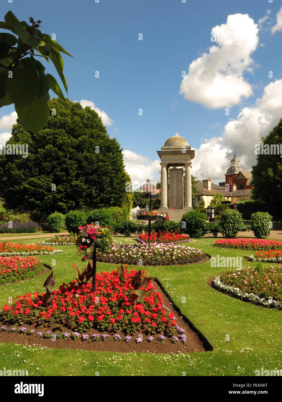 The war memorial inside Vivary Park in Taunton, Somerset, England, UK ...