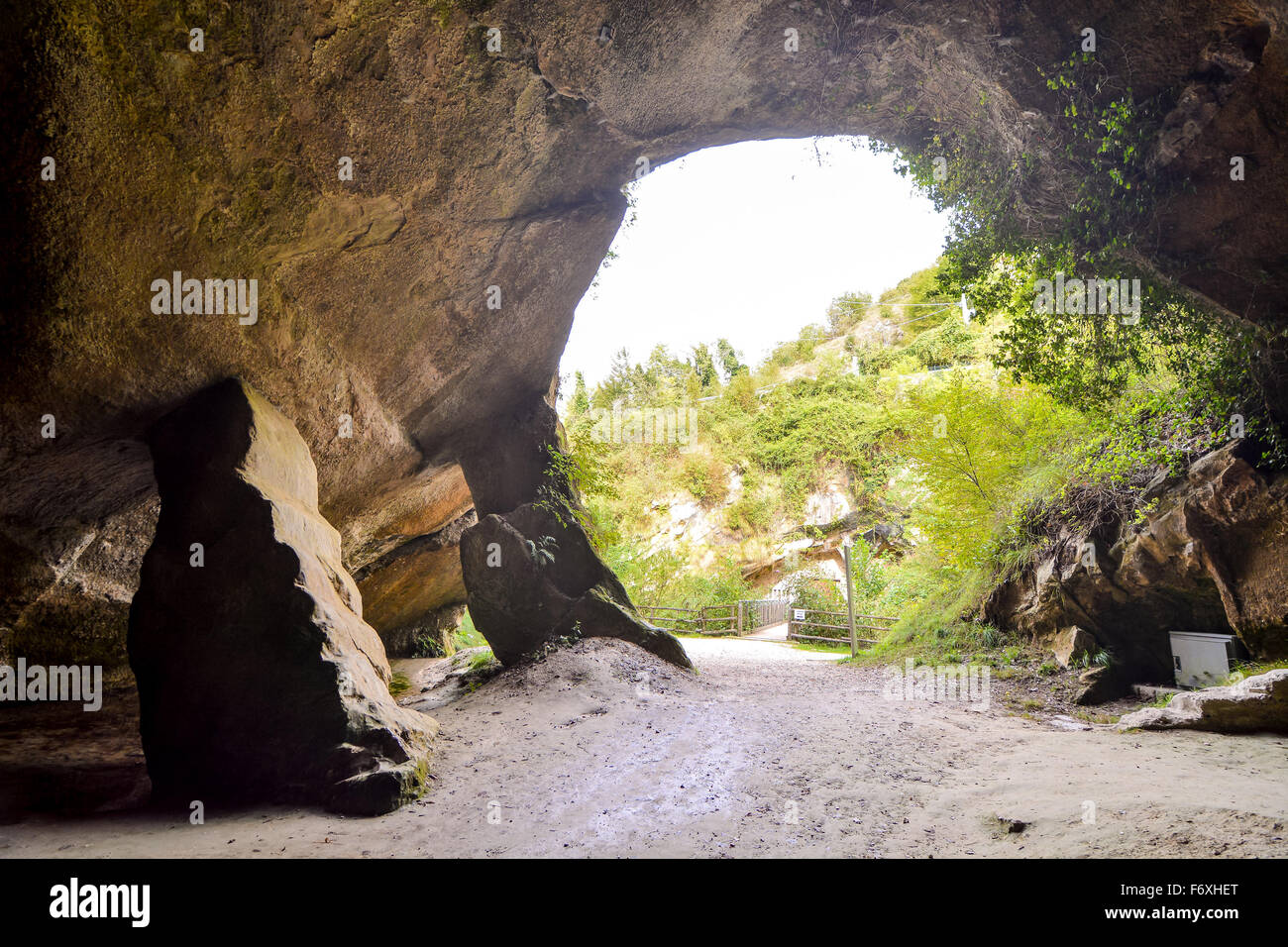 Entrance to the cave Stock Photo - Alamy
