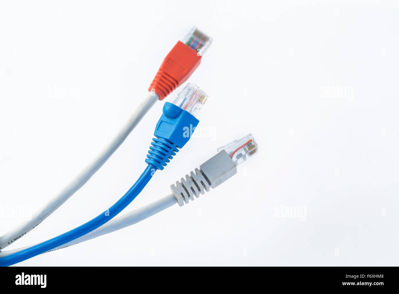 Colorful network cable with RJ45 connectors Stock Photo - Alamy